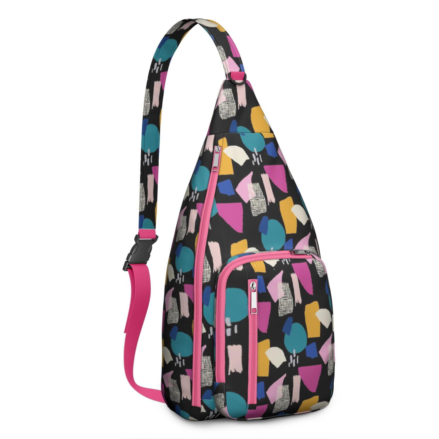Artistic Color Block Chest Bag - Bold Abstract Color Fields Print ...