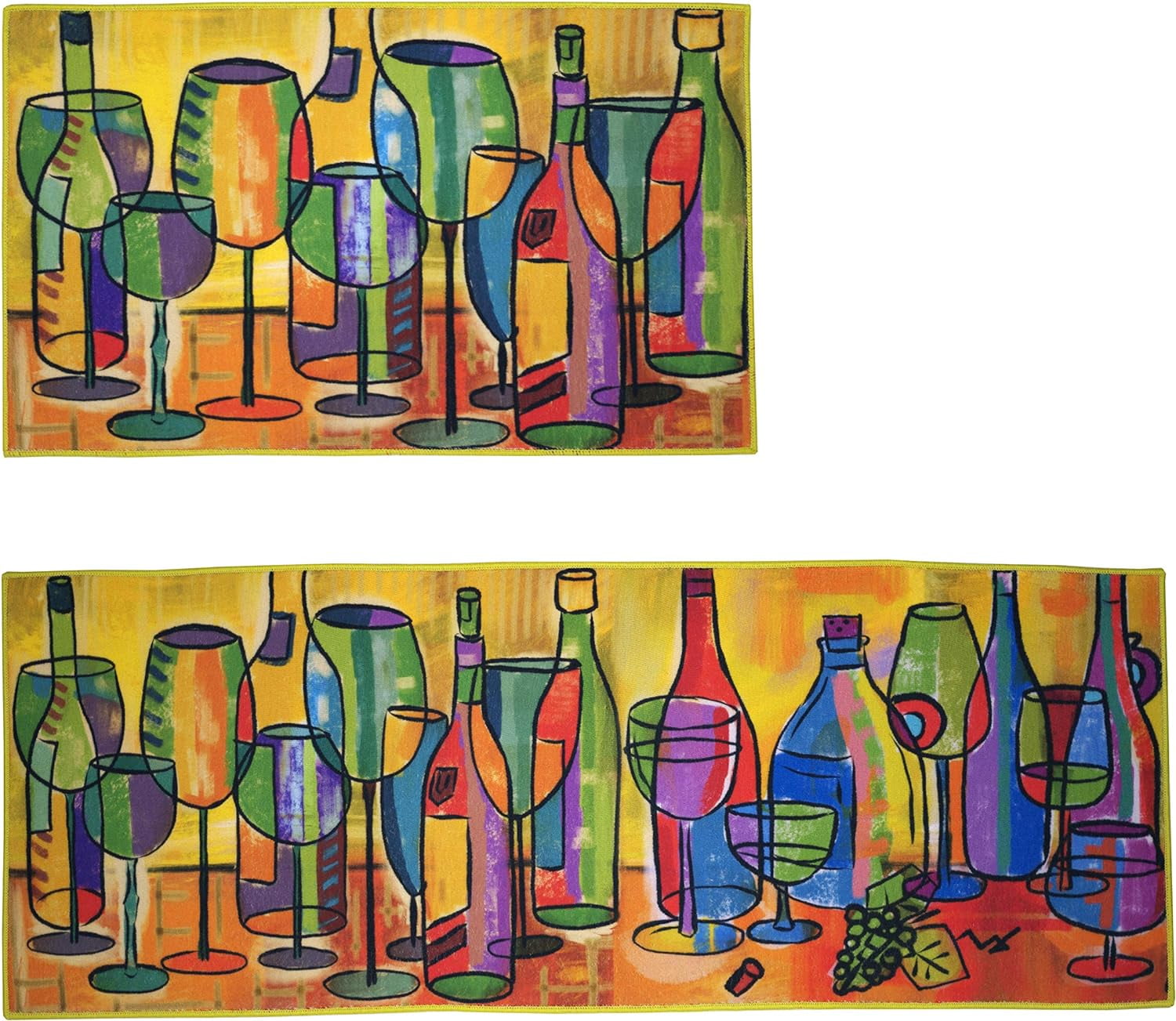 Artistic and Colorful Kitchen Rugs for Floor Non Slip Kitchen Rugs and ...