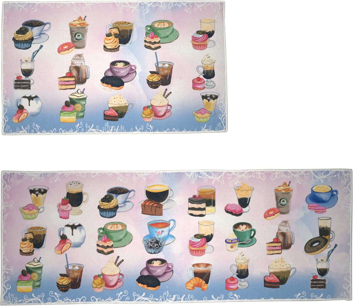 Artistic and Colorful Kitchen Rugs Kitchen Mats for Floor Non Slip ...