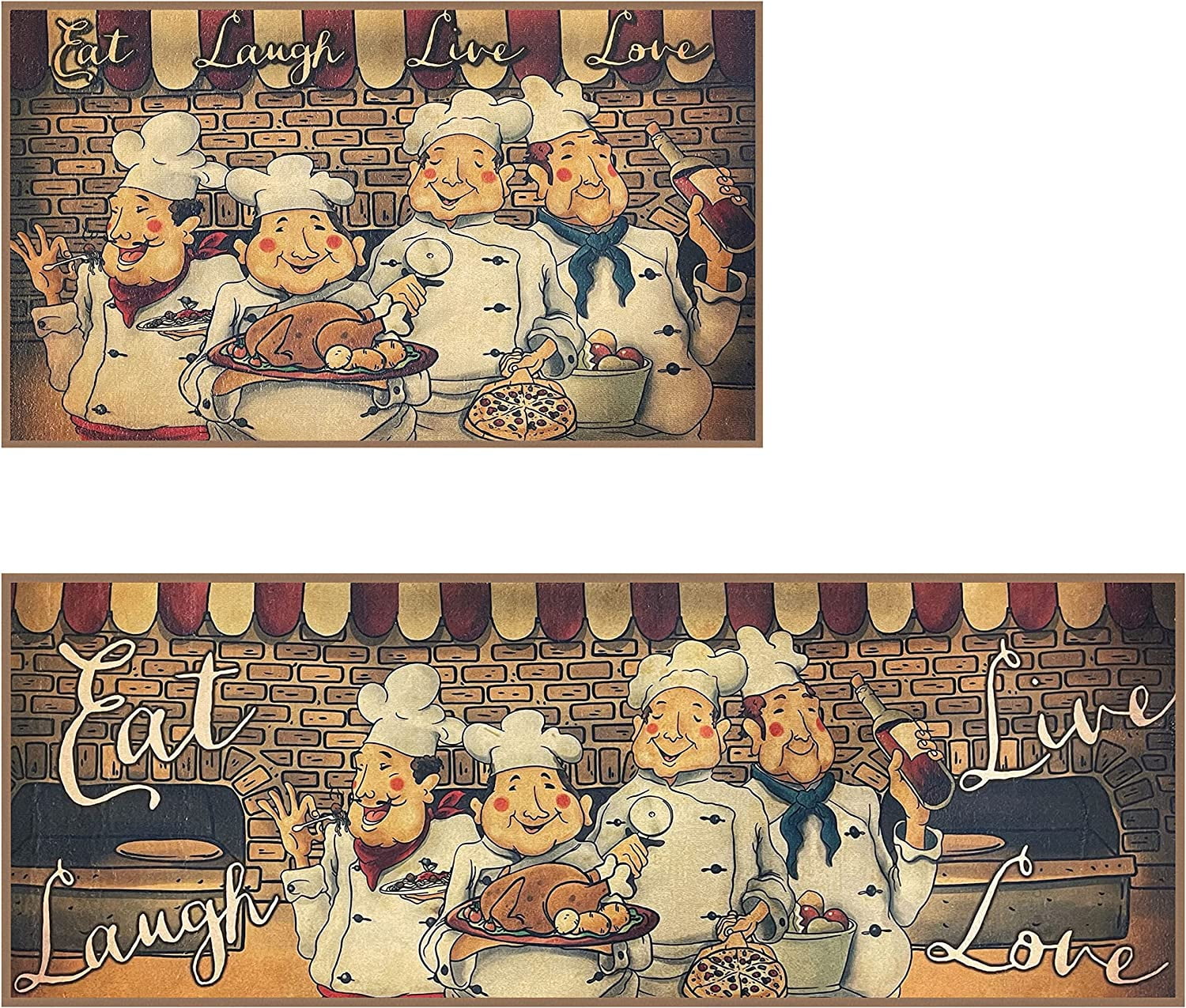 Artistic and Colorful Kitchen Rugs Kitchen Mats for Floor Non Slip ...