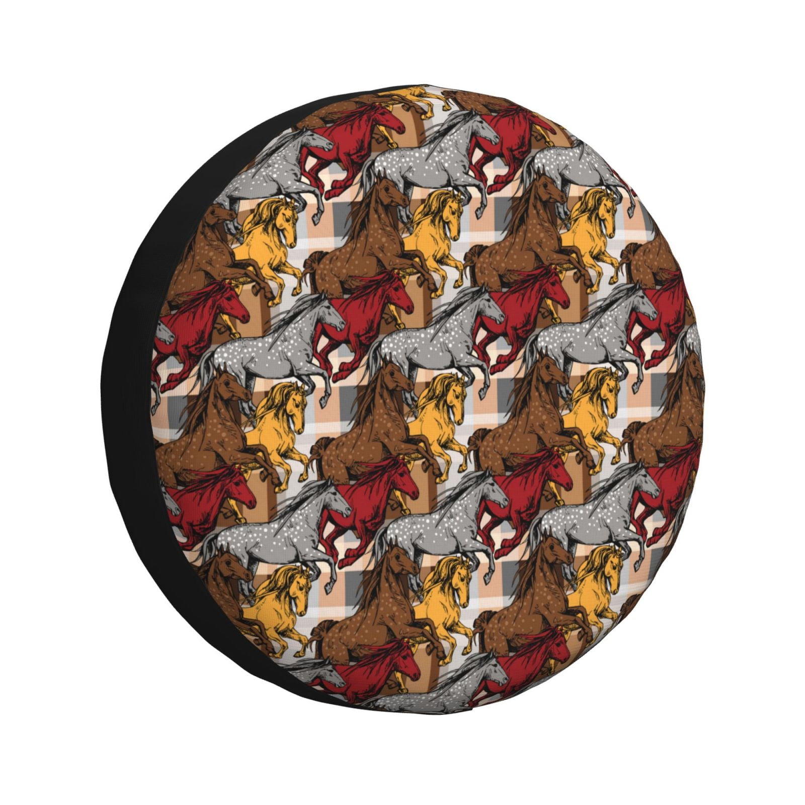 Artistic Cool Horse Multicolor Spare Tire Cover for Trailer Camper RV ...