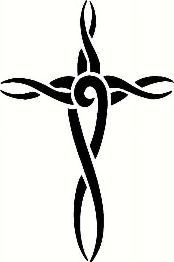 Artistic Cross Vinyl Wall Art, Decal - Walmart.com