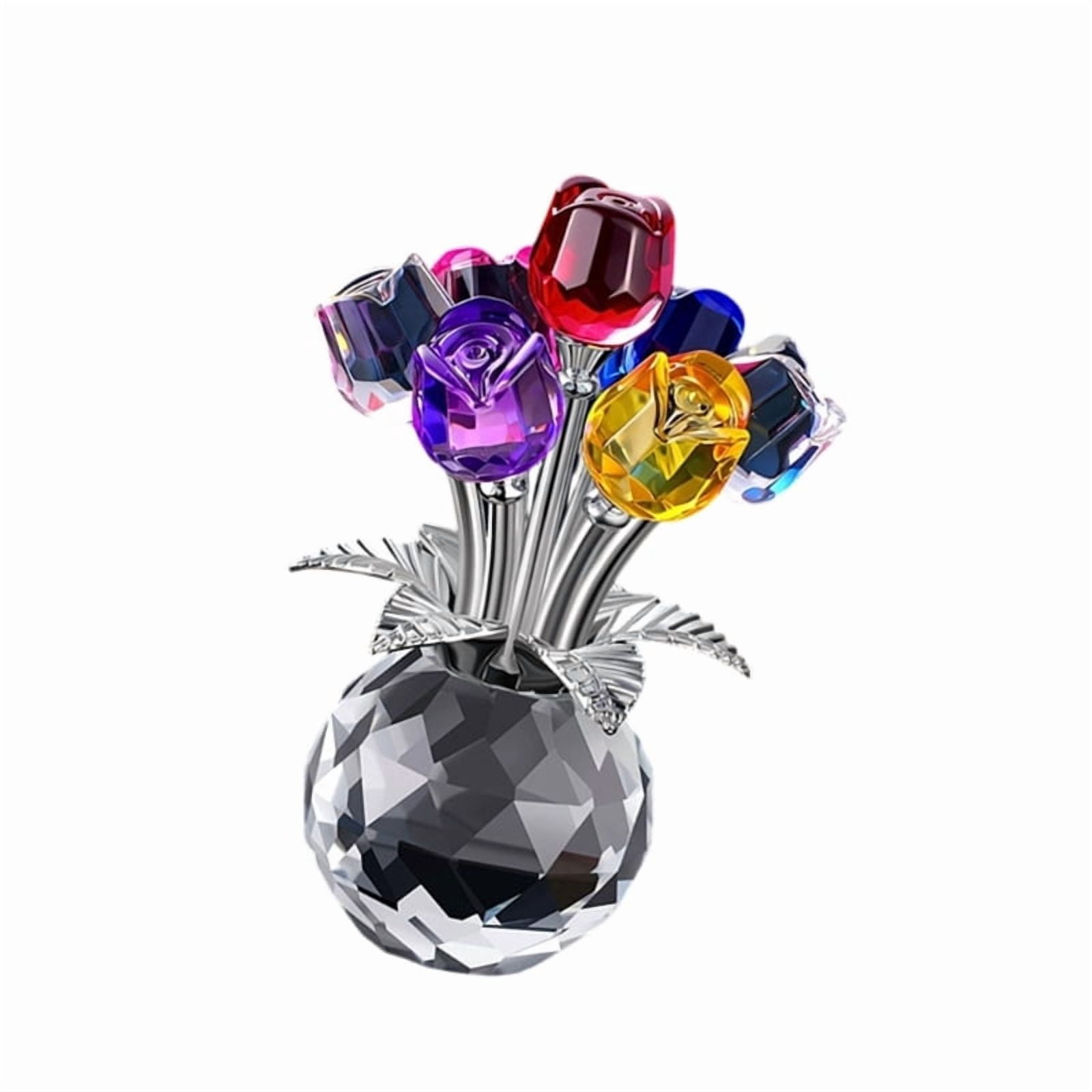 Artistic Crystal Flower Souvenir Meaningful Present Crystal Rose for ...