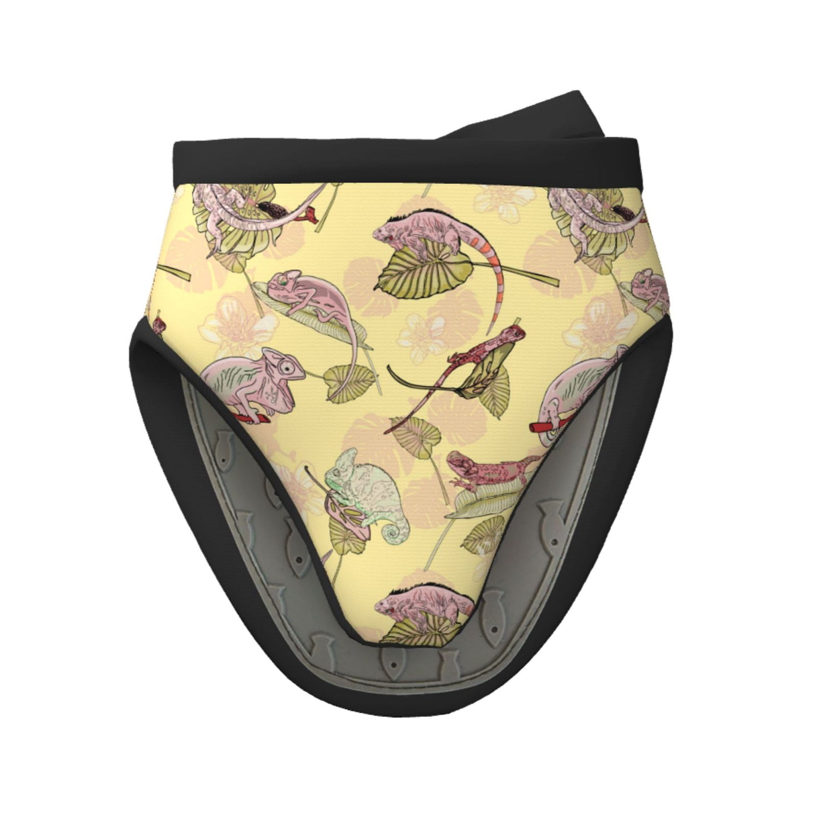 Artistic Cute Lizard Chameleon Oven Mitts Heat Resistant, Soft Lining ...