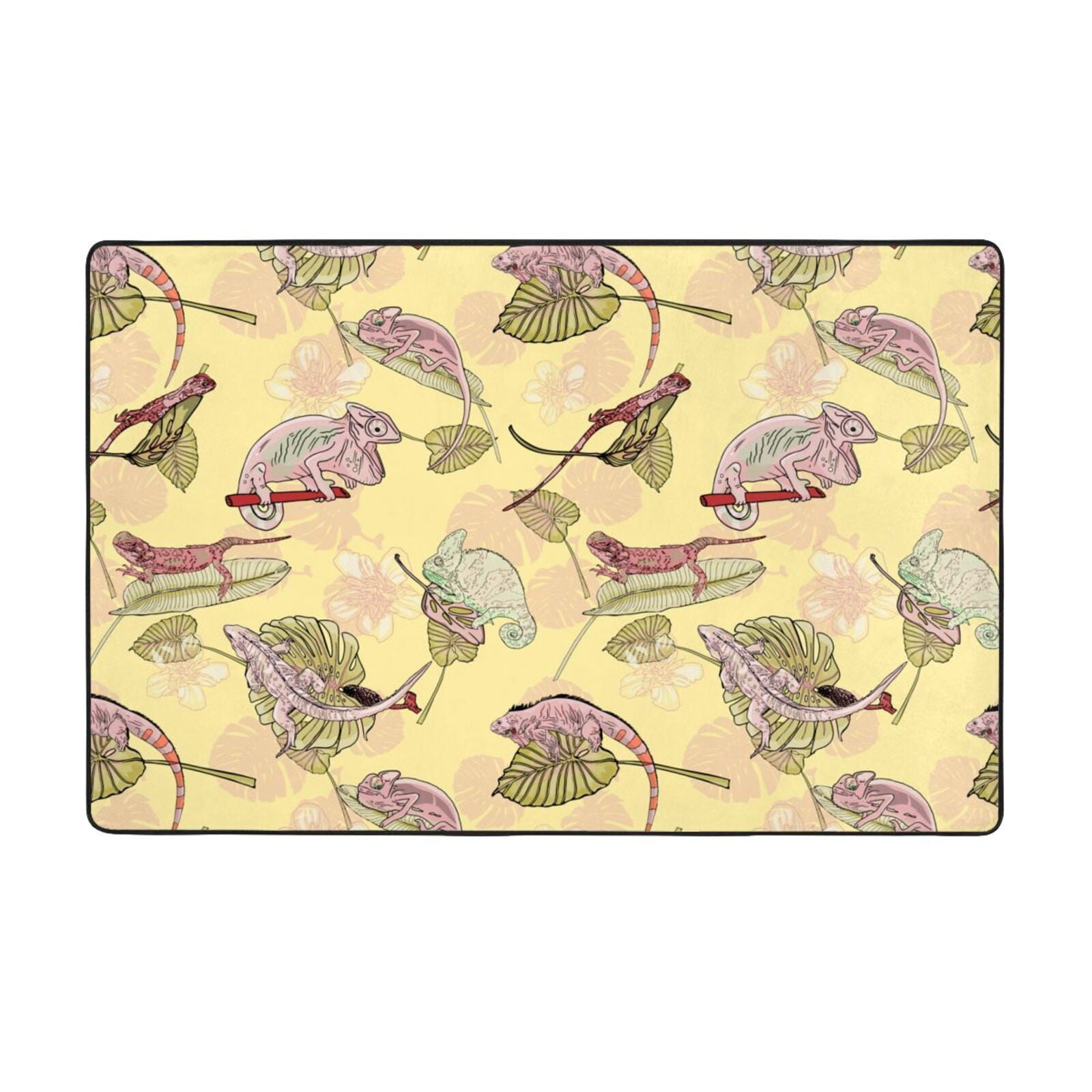 Artistic Cute Lizard Chameleon Universal Door Mat Indoor Entrance, 60× ...