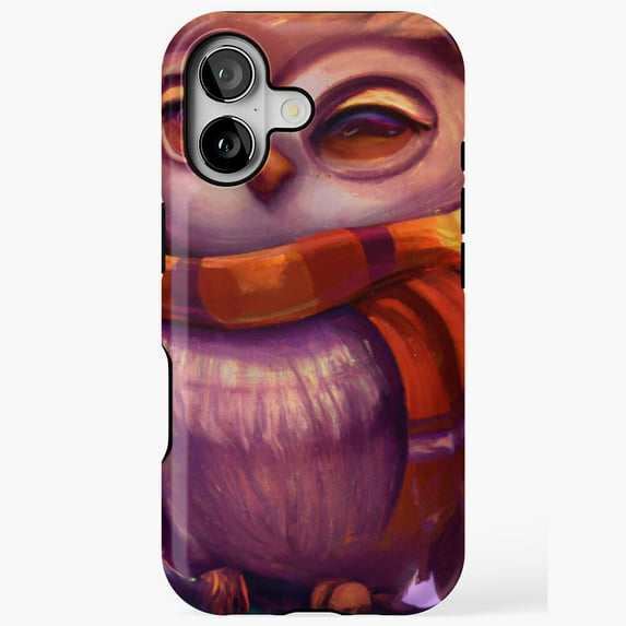 Artistic Cute Owl Drawing Holiday Phone Case 17 16 15 14 13 12 11 Pro ...