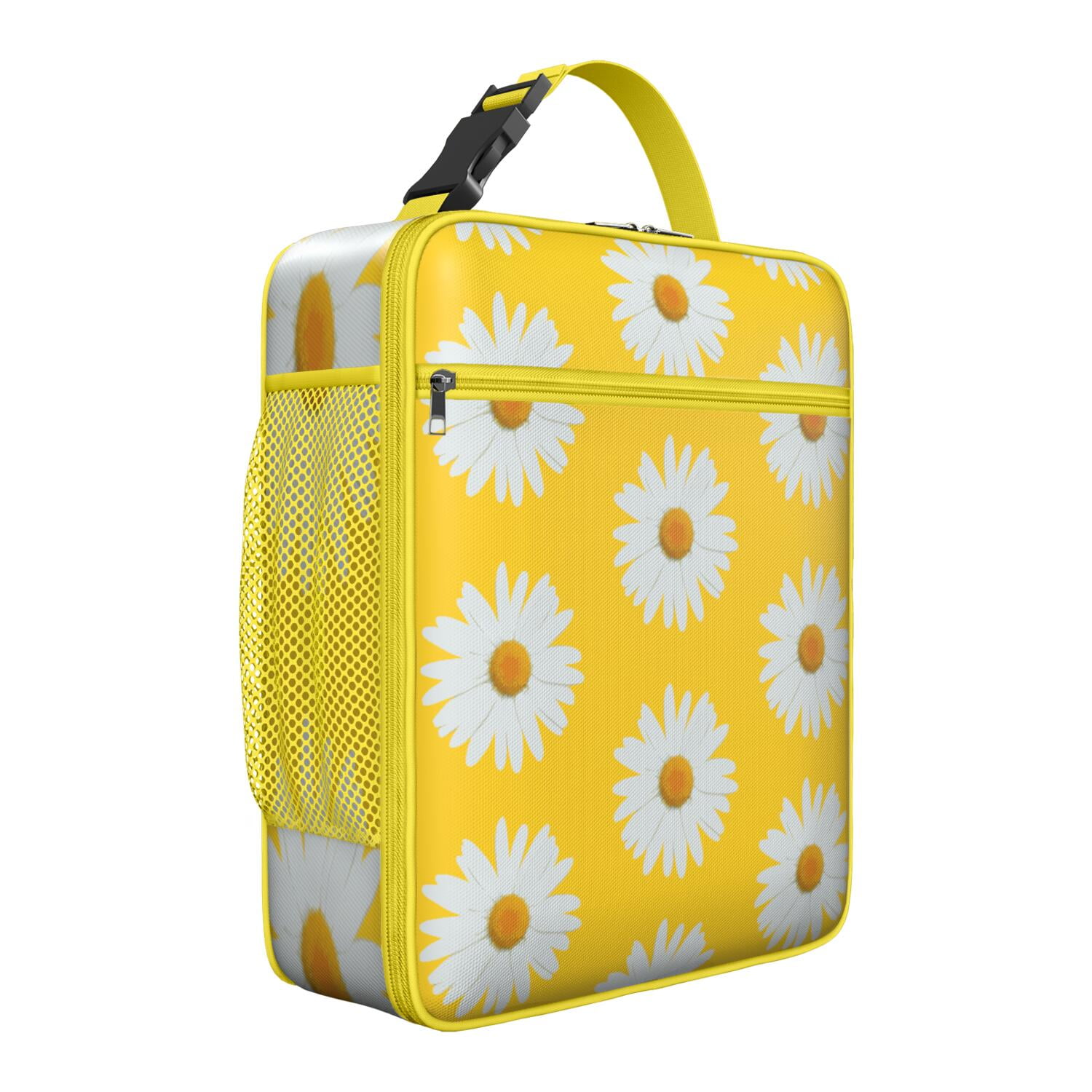 Artistic Daisy Print Lunch Bag, Boho Vintage Flower Bloom Design ...