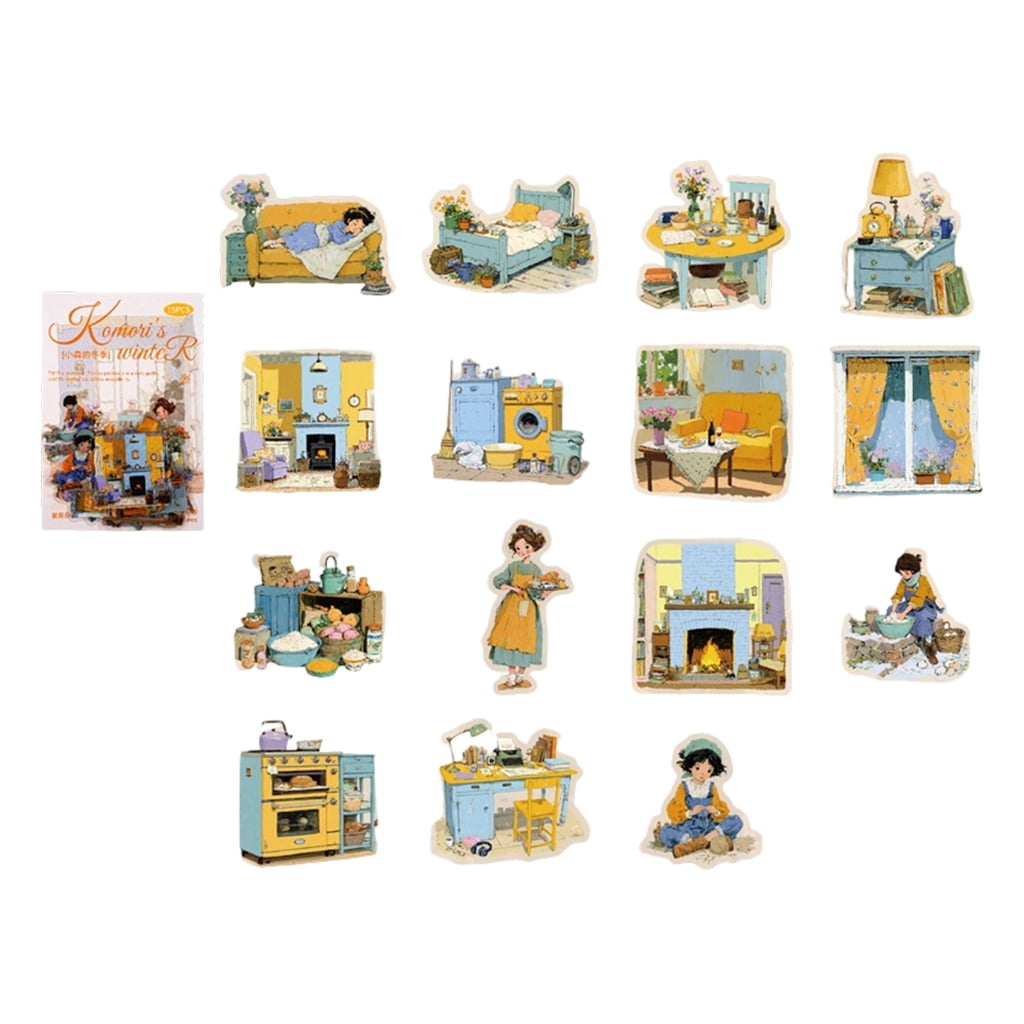 Artistic Decorative Scrapbook Sticker for Adults , Journaling Sticker ...