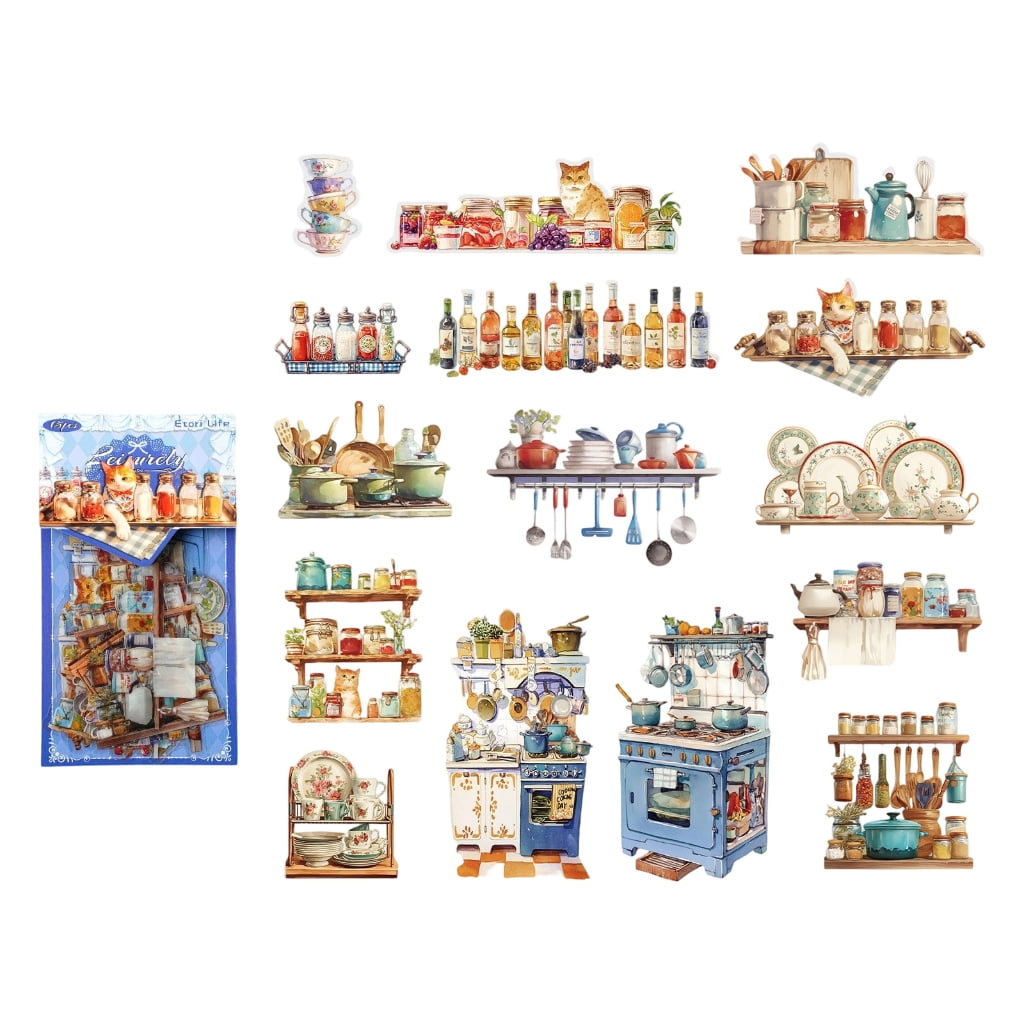 Artistic Decorative Scrapbook Sticker for Adults , Journaling Sticker ...