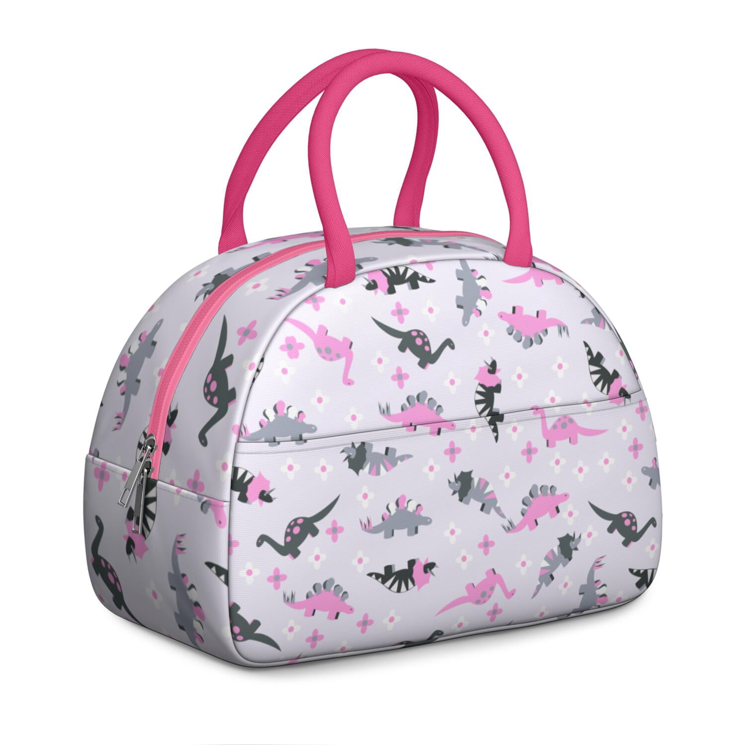 Artistic Dinosaur Print Lunch Bag for Women, Hand-Drawn Watercolor Dino ...