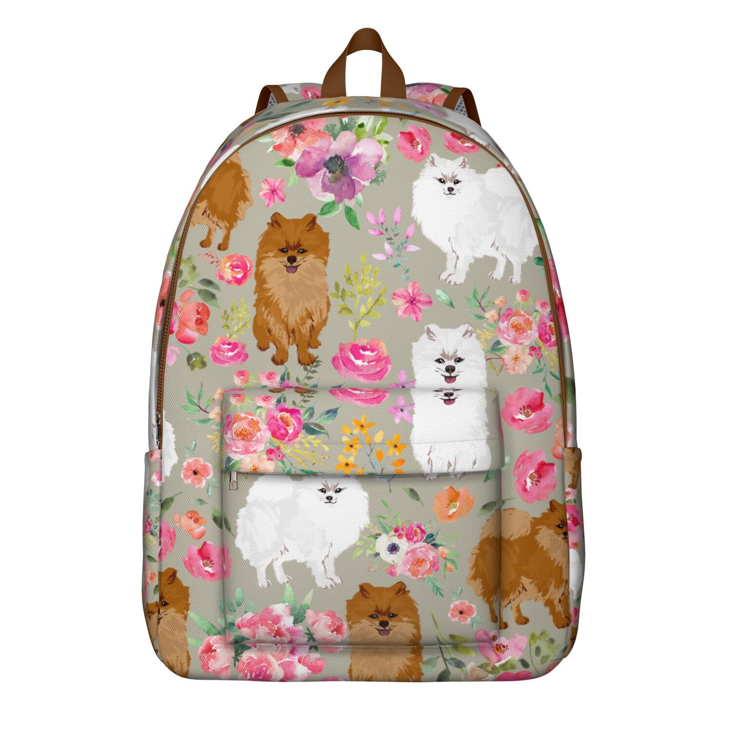 Artistic Dog Print Backpack, Durable Laptop Bag with Watercolor Dog ...