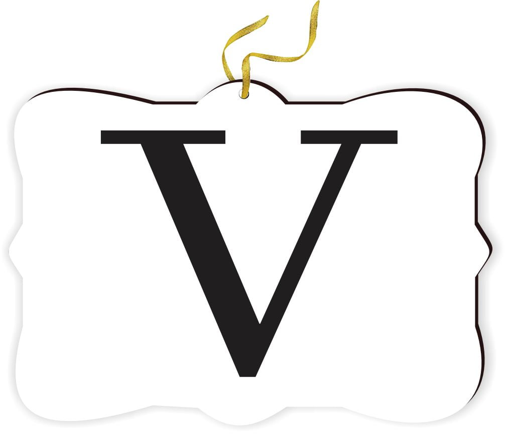 Artistic Donna - Bold Letter V Personalized Monogram Letter - for Car ...