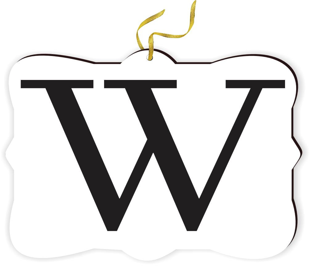 Artistic Donna - Bold Letter W Personalized Monogram Letter - for Car ...