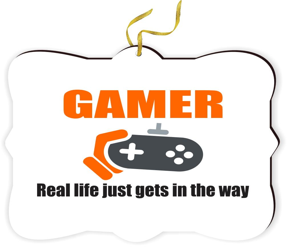 Artistic Donna - Gamer - Real Life Just Gets in the Way - Orange - for ...