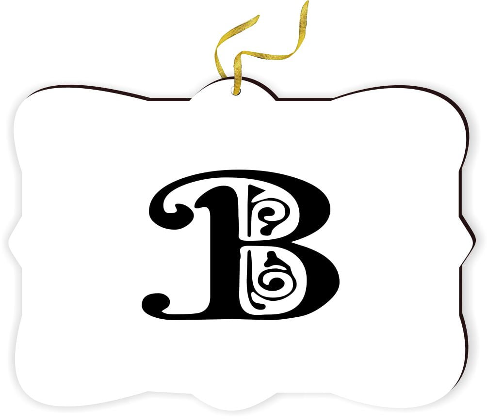 Artistic Donna-Monogram Personalized Letter B Fancy Lettering-for Car ...