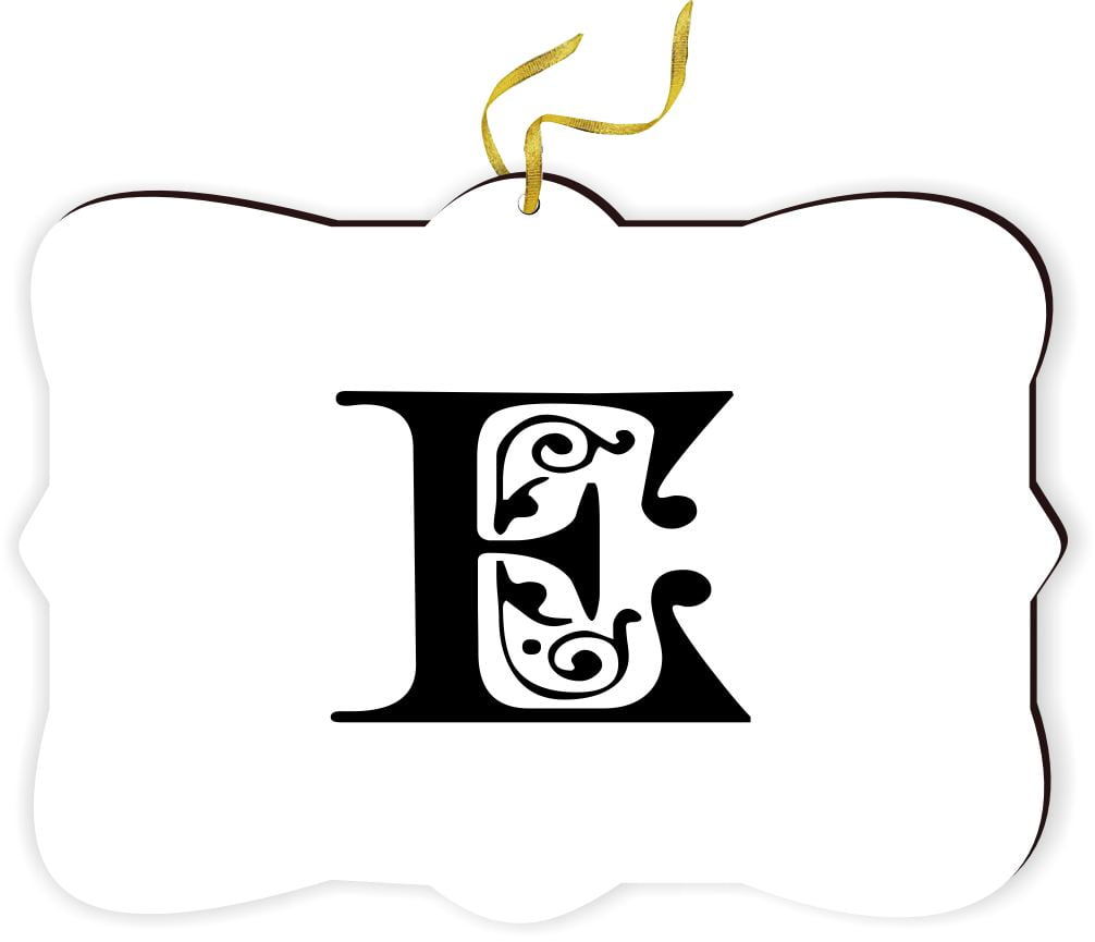 Artistic Donna-Monogram Personalized Letter E Fancy Lettering-for Car ...