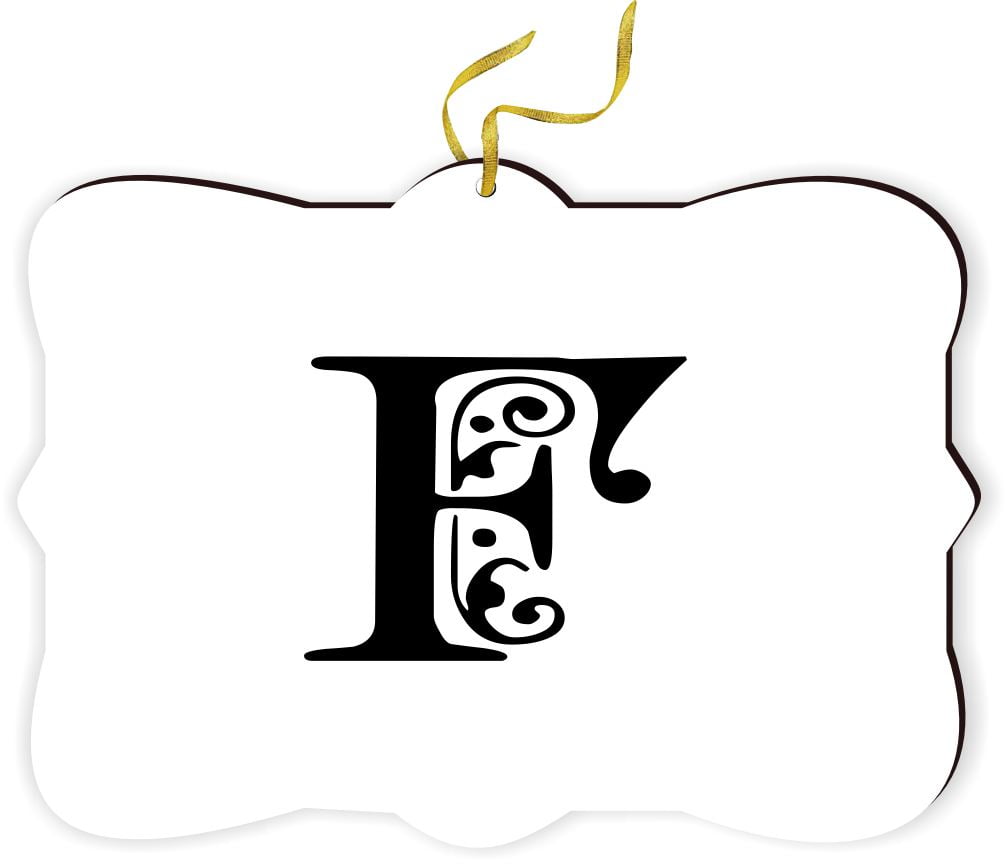Artistic Donna-Monogram Personalized Letter F Fancy Lettering-for Car ...