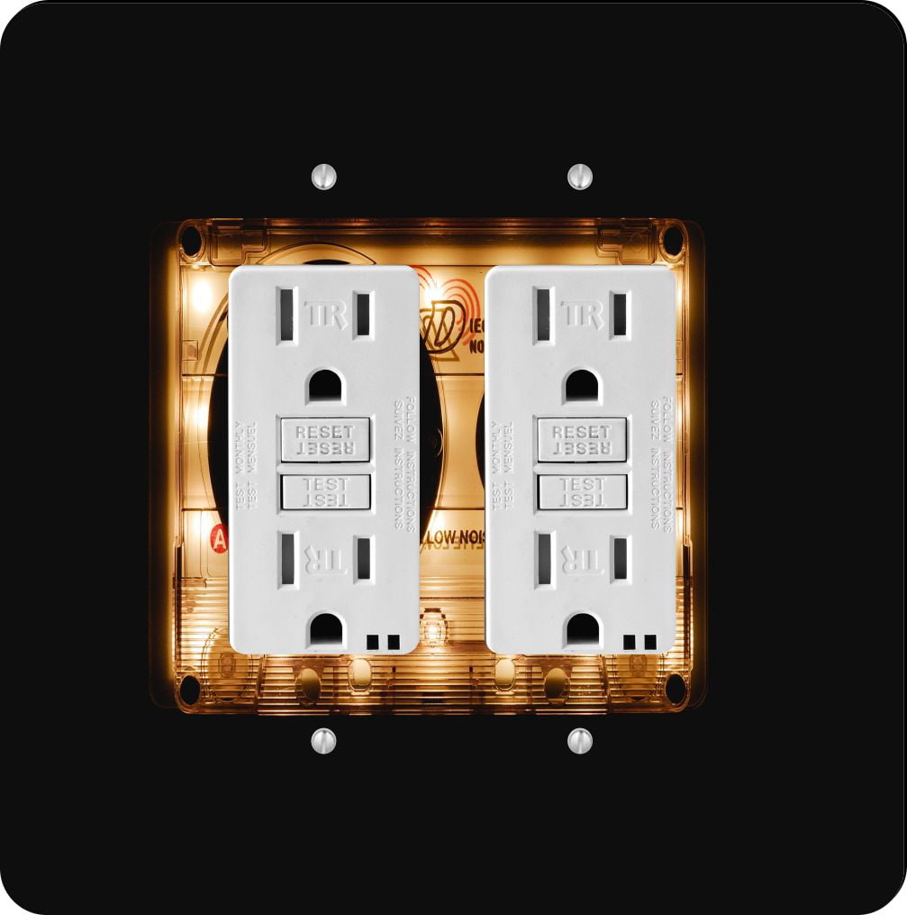 Artistic Donna - Retro Tape on Glow Background - Double GFI Switch ...