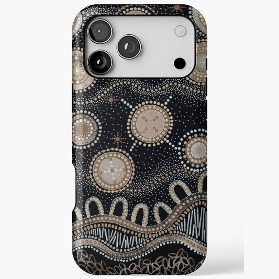 Artistic Dot Pattern Unique CulturalPhone Case for iPhone 11 through 17 ...