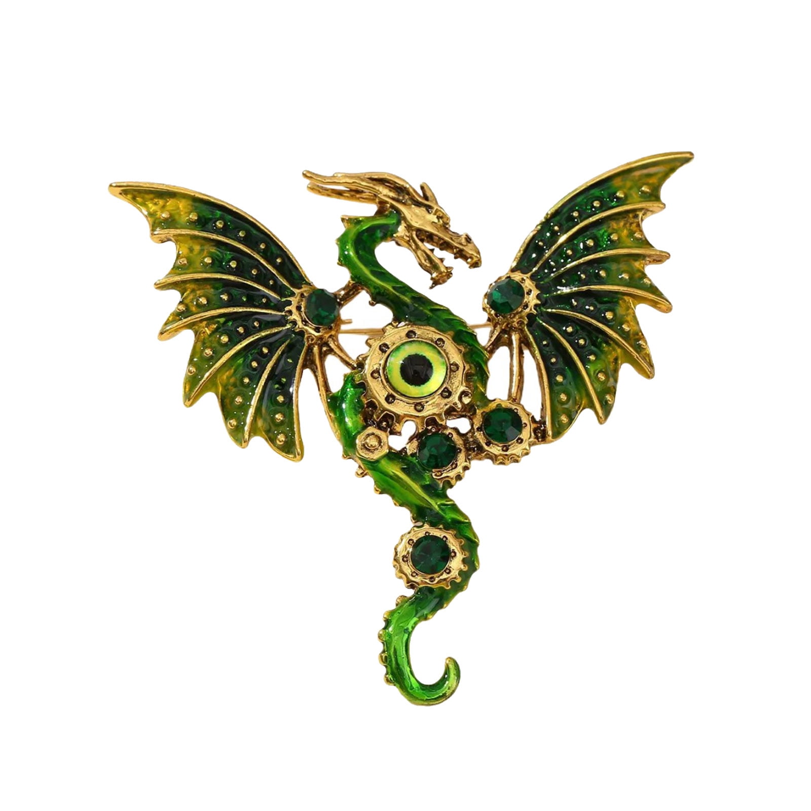 Artistic Dragon Accent Metal Pin with Secure Clasp - Timeless Alloy ...