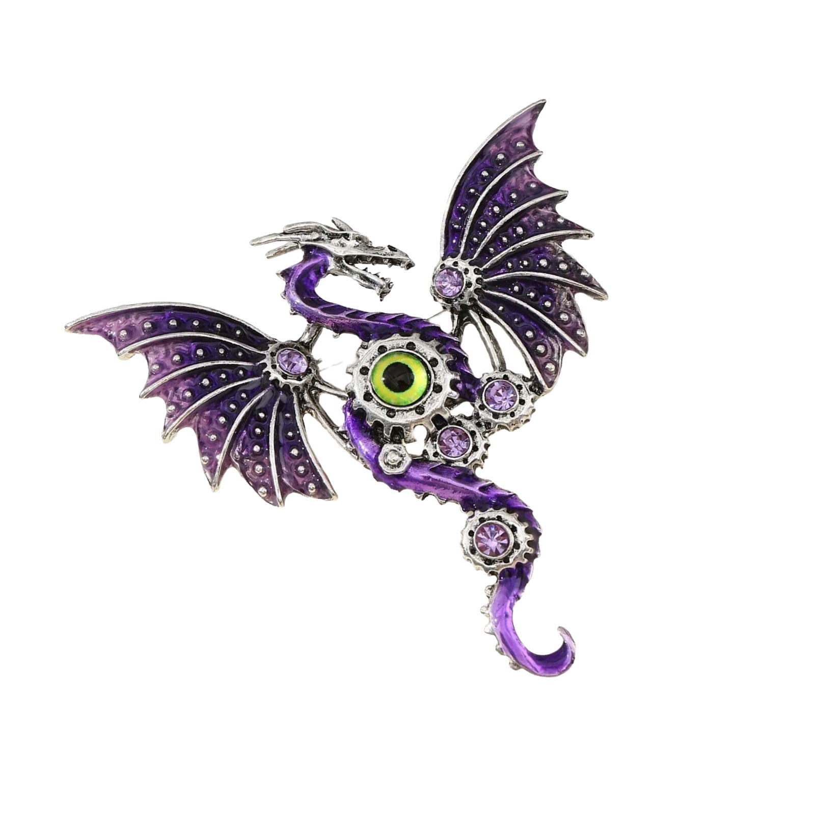 Artistic Dragon Accent Metal Pin with Secure Clasp - Timeless Alloy ...