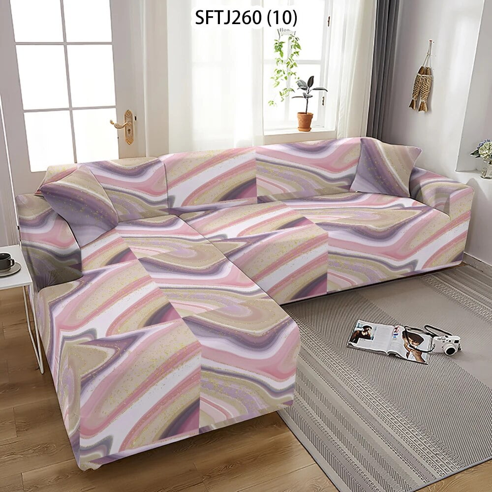 Artistic Effect Color Oil Painting Beauty Sofs Covers Corner Shaped ...