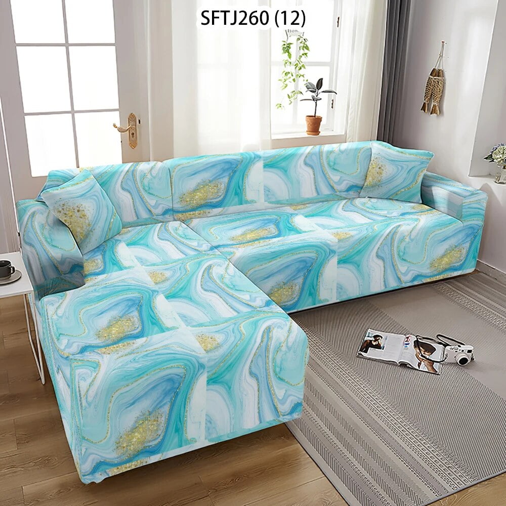 Artistic Effect Color Oil Painting Beauty Sofs Covers Corner Shaped ...