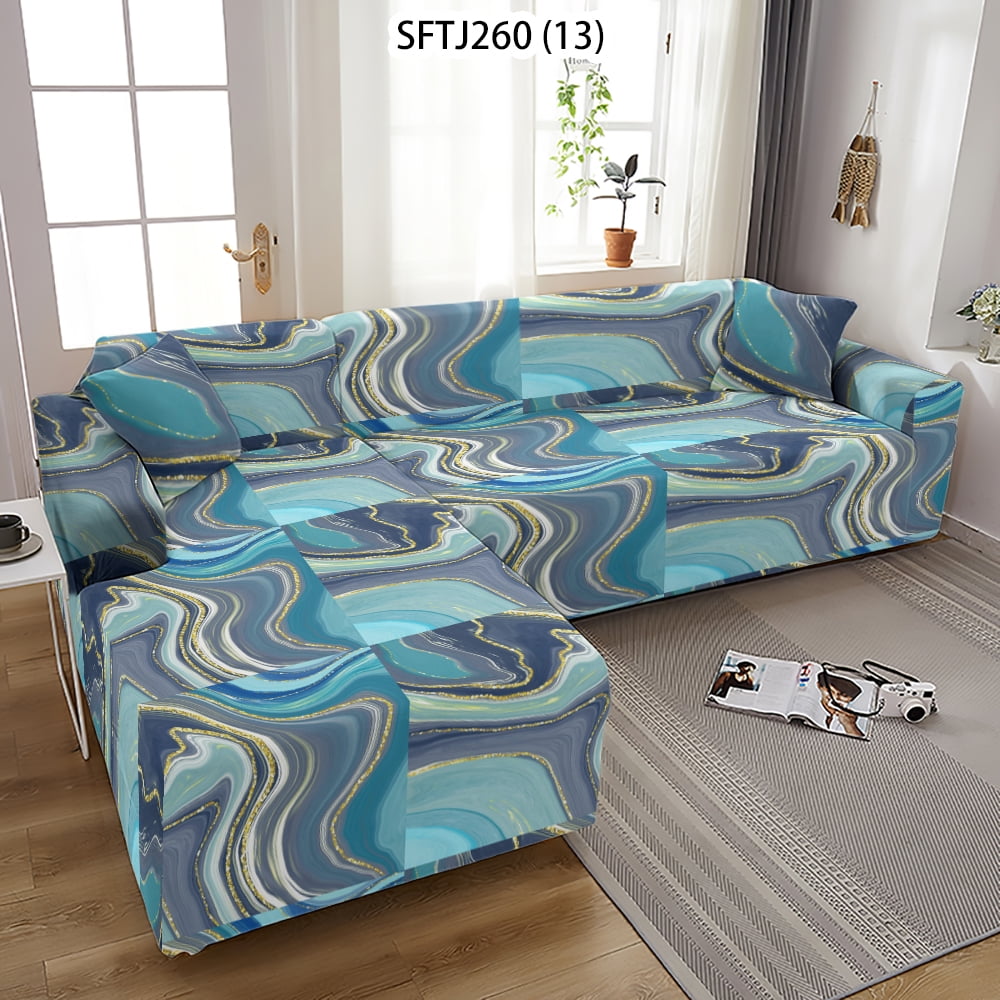 Artistic Effect Color Oil Painting Beauty Sofs Covers Corner Shaped ...