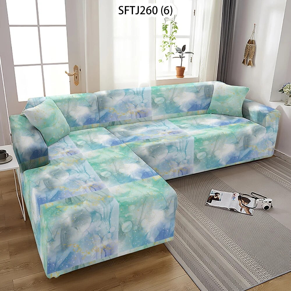 Artistic Effect Color Oil Painting Beauty Sofs Covers Corner Shaped ...