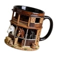 Artistic Equestrians Theme Drinking Cup Ceramic Coffee Mug With Flat 2D ...