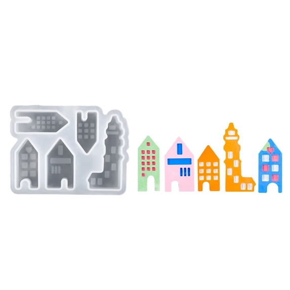Artistic European Hollow House Shape Ornament Silicone Mold For ...