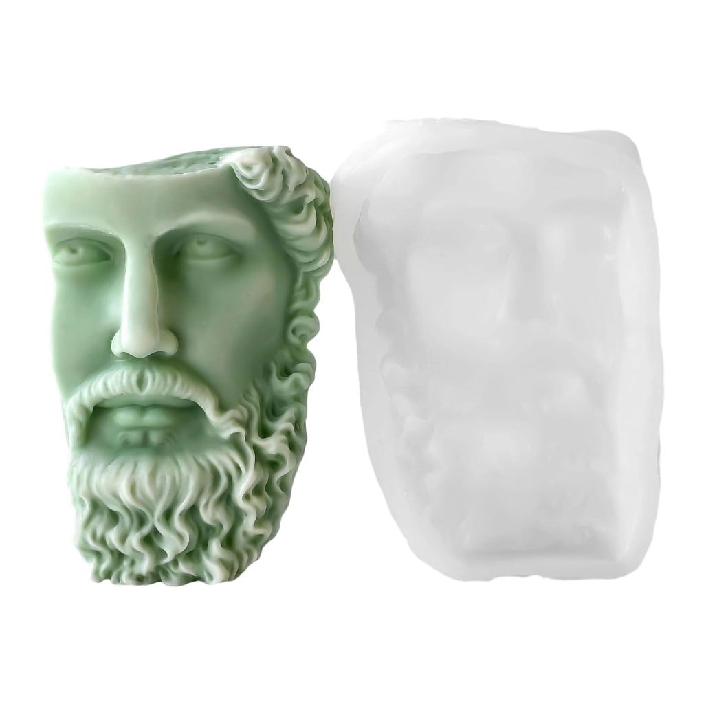 Artistic Face Statue Silicone Candle Molds for Making Candle Soap ...