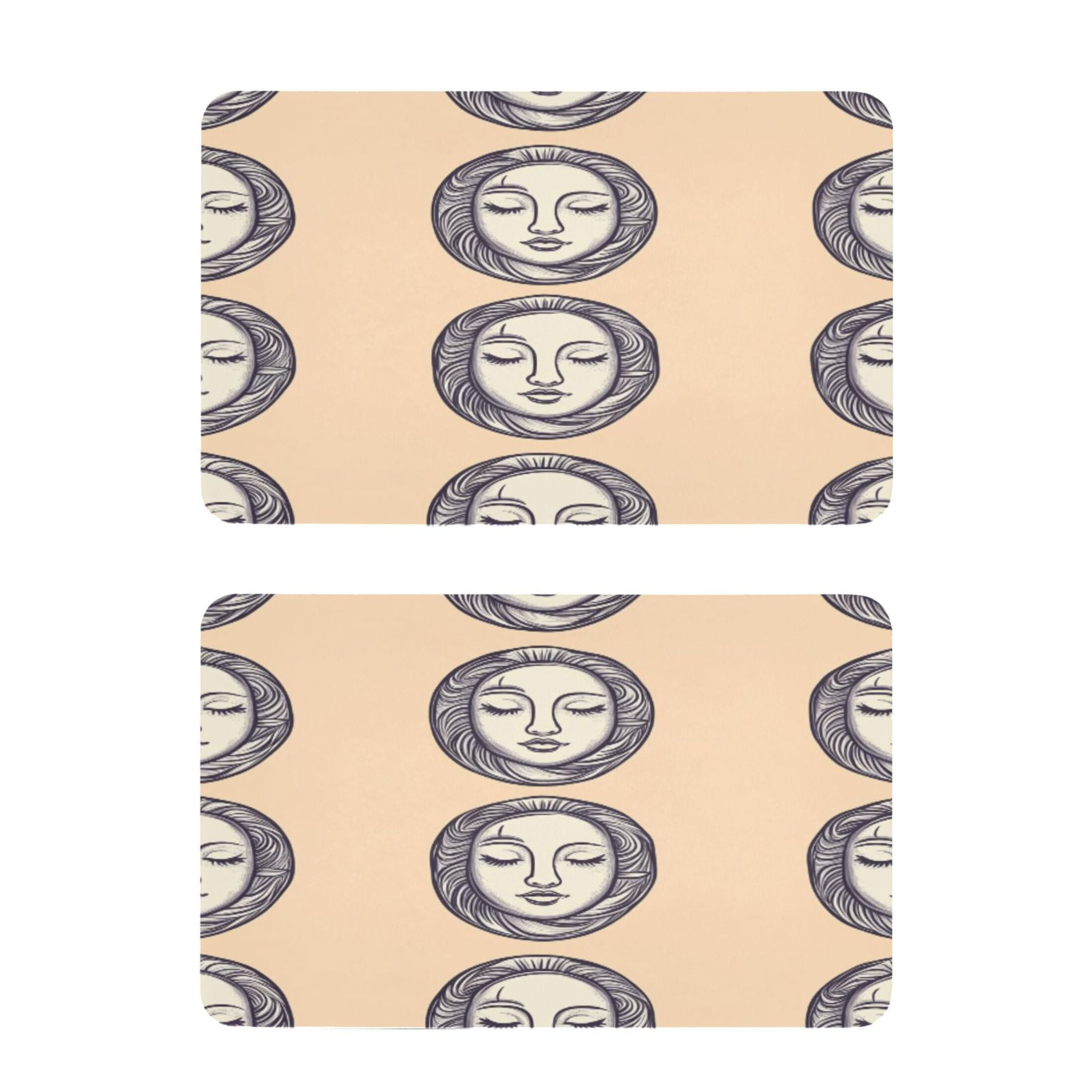 Artistic Facial Patterns 2 Pack 4x2.5 Inch Magnetic Stickers Thick and ...