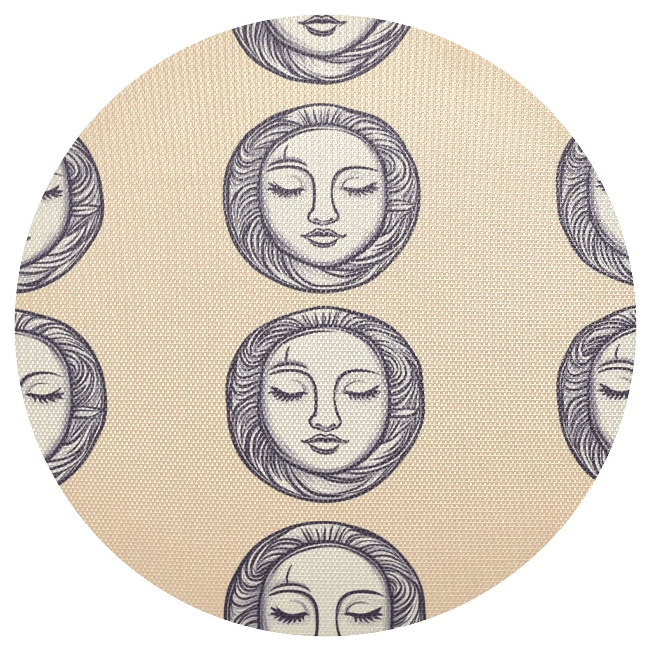 Artistic Facial Patterns 4-Piece 15.4in Heat-Proof PVC Plate Mats, Easy ...
