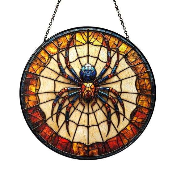 Artistic Fantasy Spider Stained Glass Suncatcher Window Decor ...