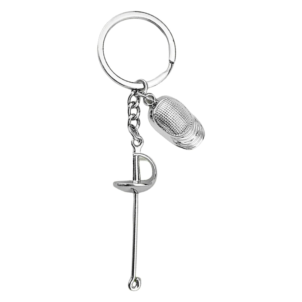 Artistic Fencing Pendant Keychain Metal Keyring Charm Jewelry for ...
