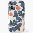 Artistic Fig Leaf & Fruit Pattern Case iPhone 17 16 15 14 13 12 11 Pro ...