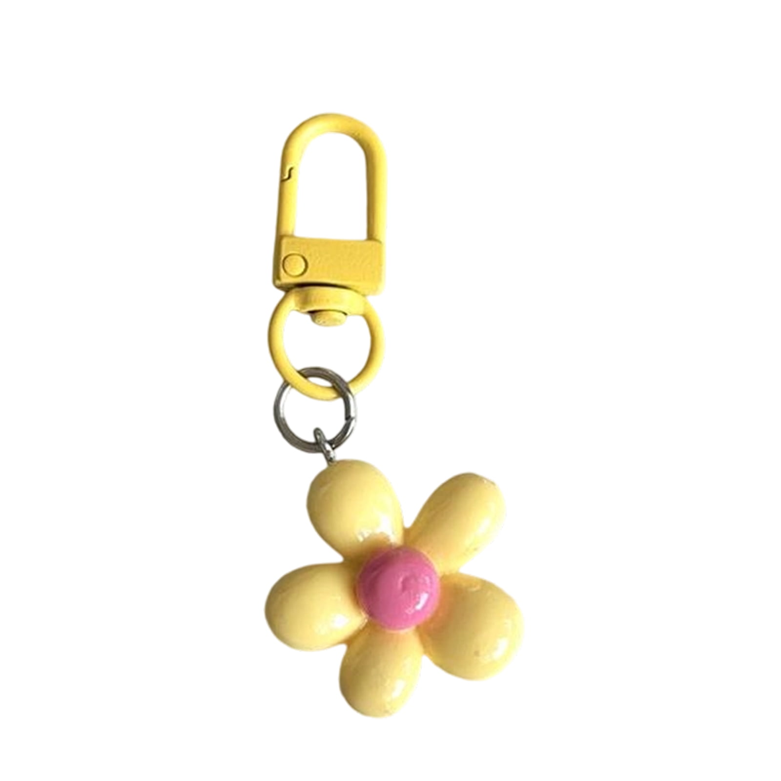 Artistic Five Petals Keychain Trendy Purse Decoration Colorful Resin ...