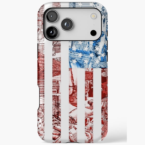 Artistic Flag Detailed Sketch Art for iPhone Case 17 16 15 14 13 12 11 ...