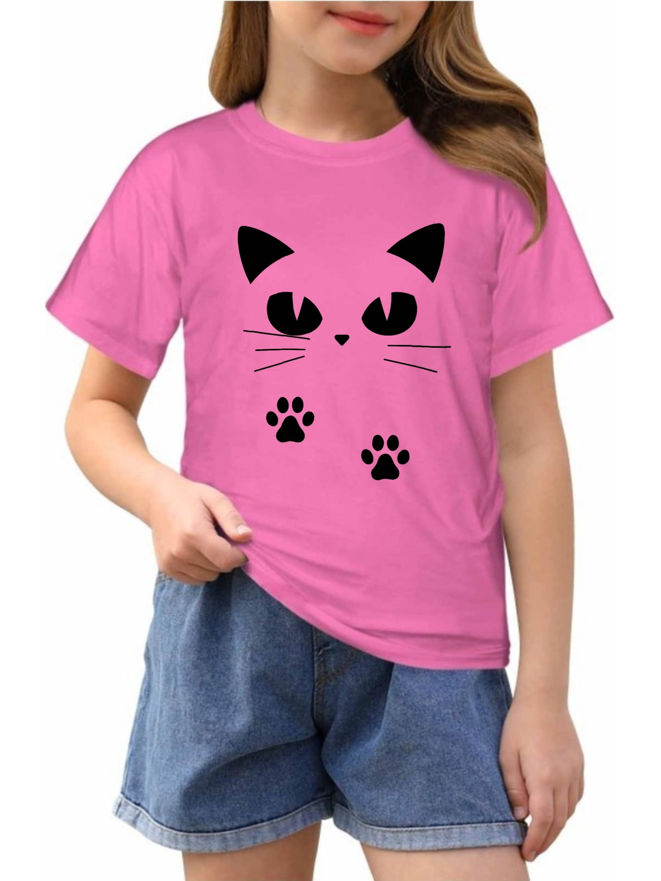 Artistic Floral Daisy Flower Girls Shirts Short Sleeve Super Soft ...
