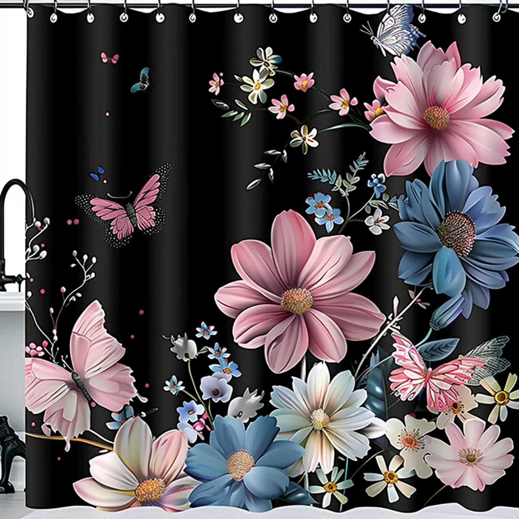 Artistic Floral Fantasy Shower Curtain Unique Inspired By Famous