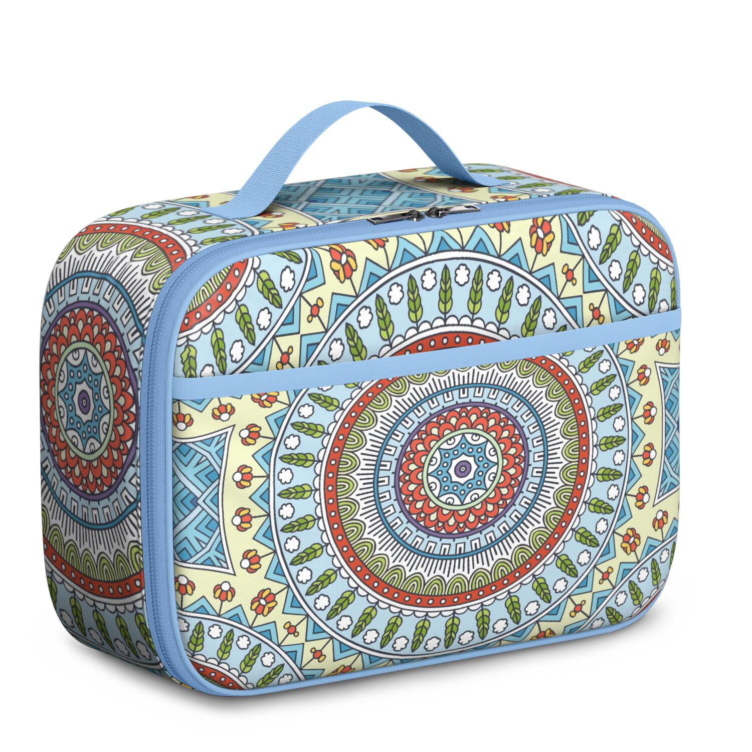 Artistic Floral Paisley Mandala Lunch Bag – Insulated, Portable Lunch ...