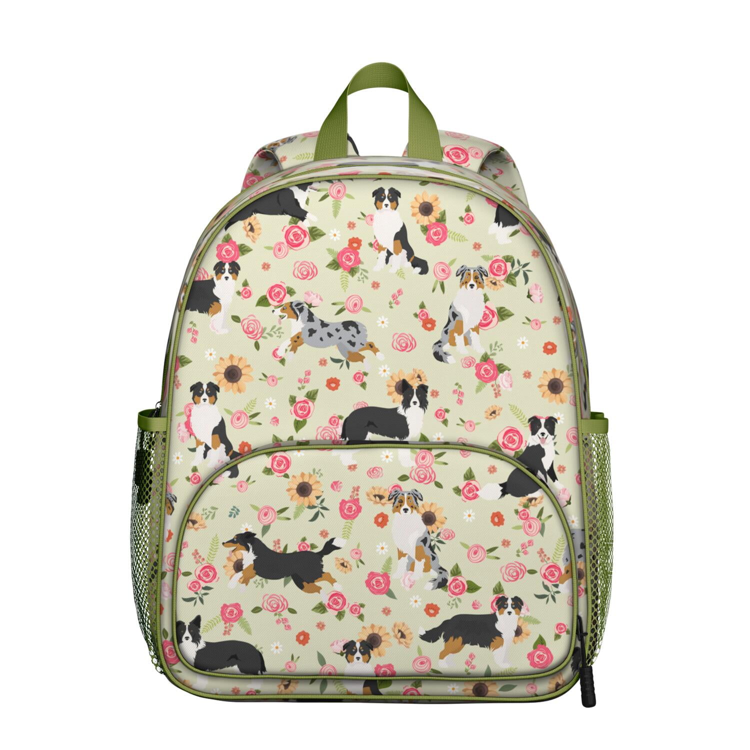 Artistic Floral Pig Backpack - Adjustable Spine-Friendly Daypack for ...