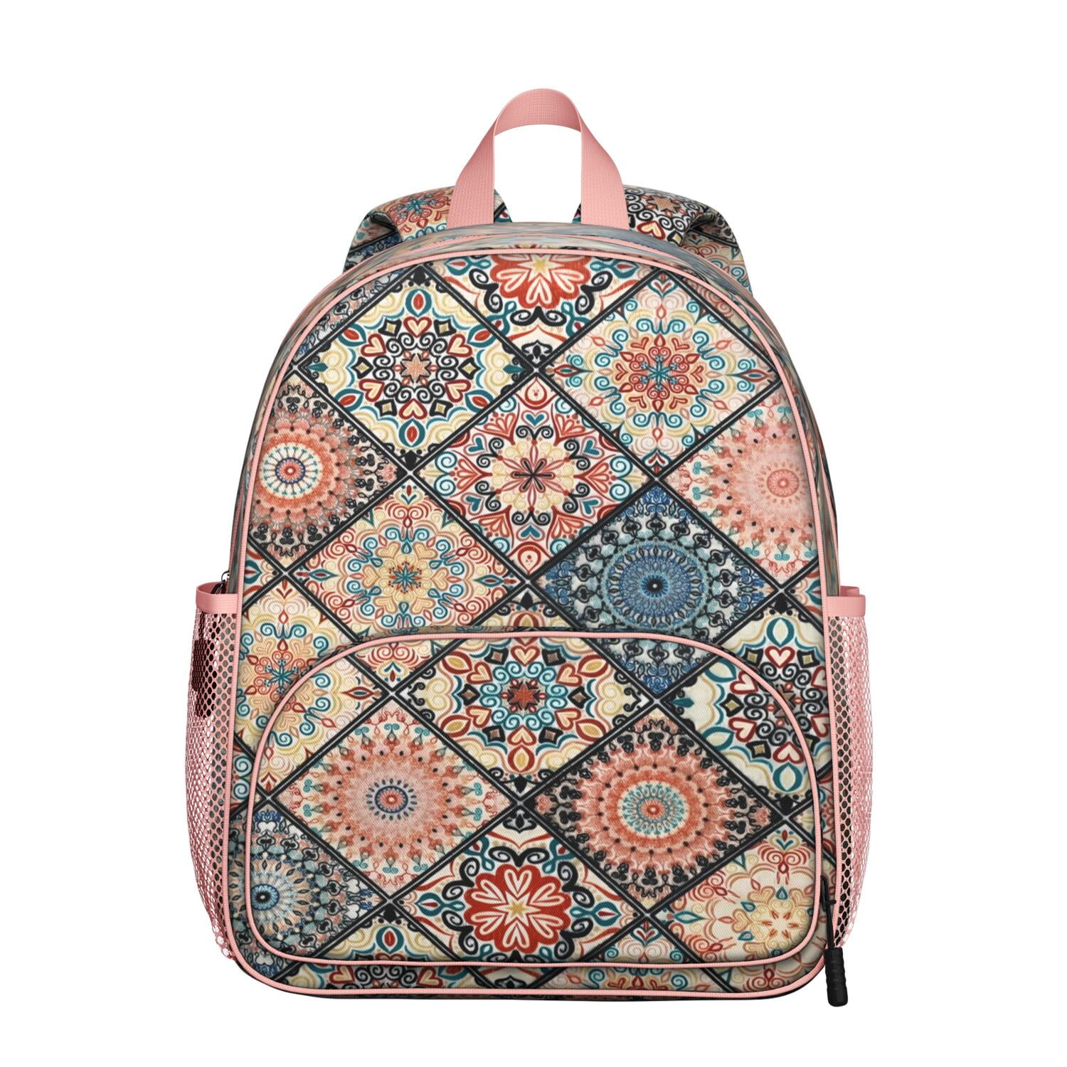 Artistic Floral Pig Backpack - Adjustable Spine-Friendly Daypack for ...