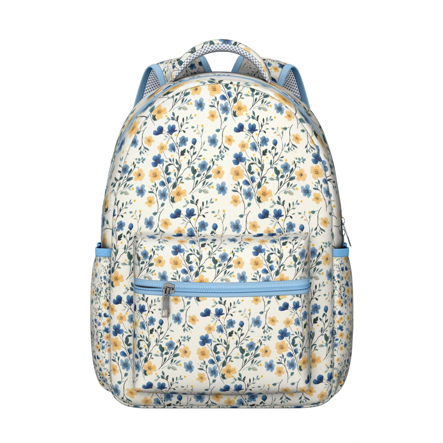 Artistic Floral Print Students’s Backpack Comfortable School Bag with ...