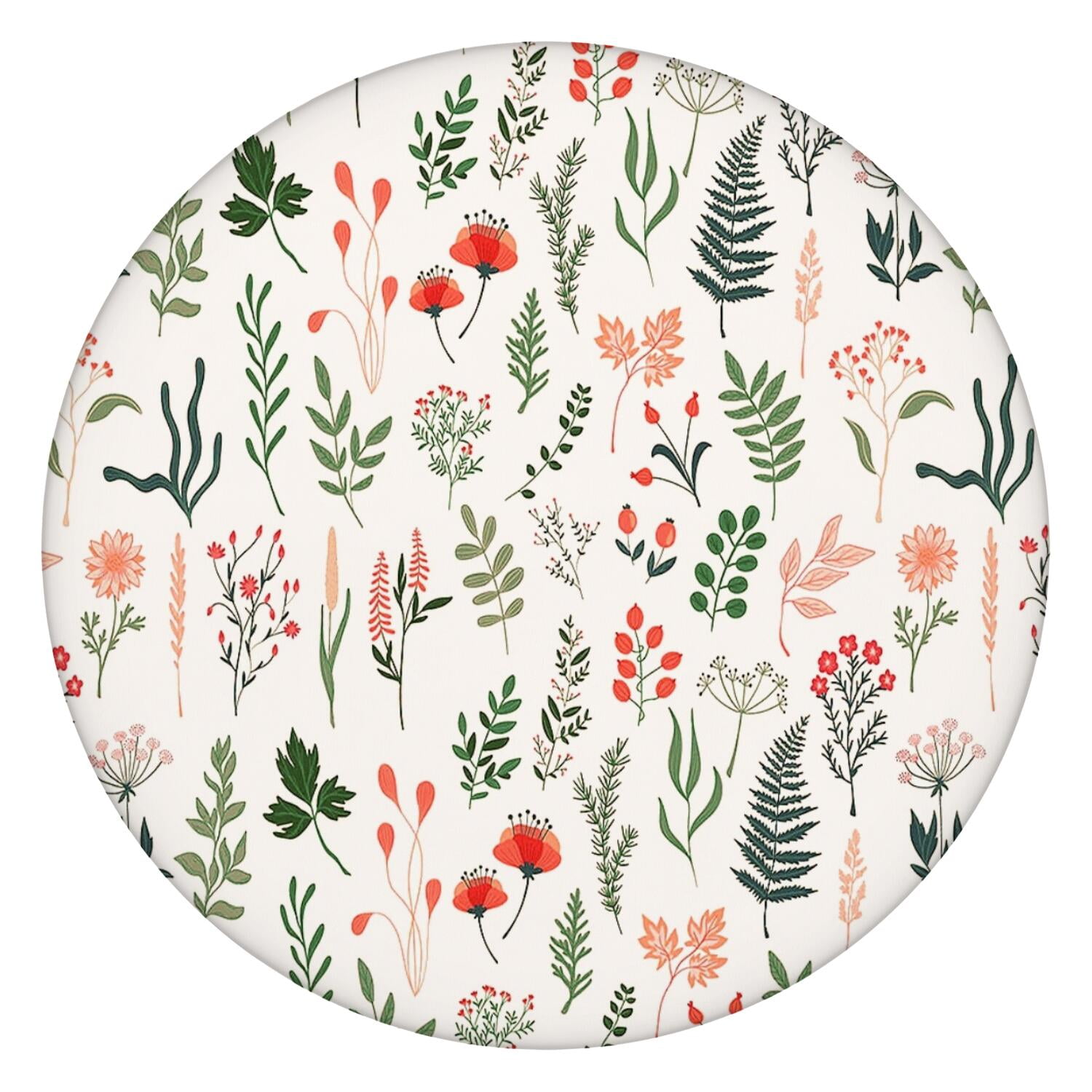 Artistic Floral Round Table Cover Elastic Edge Waterproof Tablecloth ...
