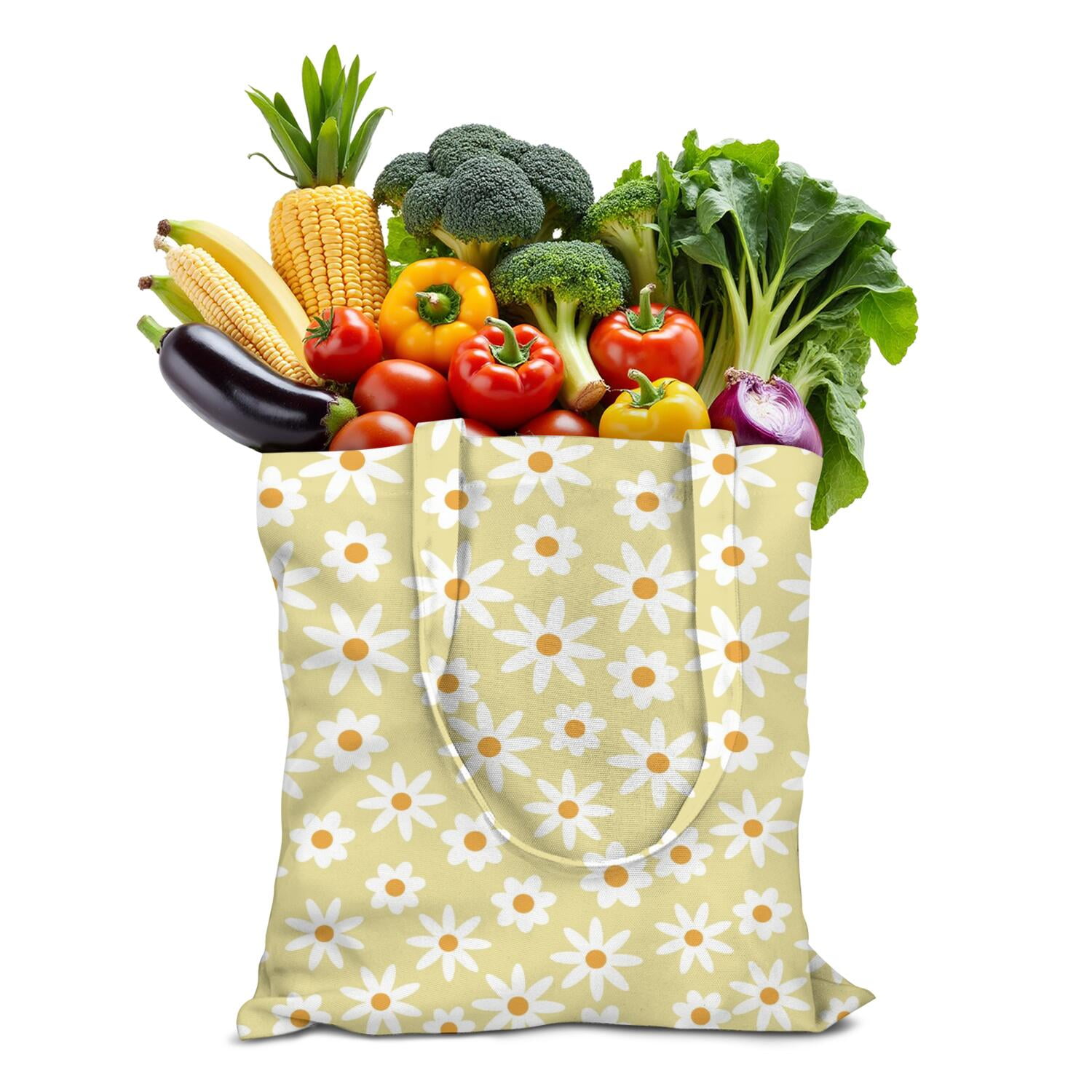Artistic Floral Tote Bag - Foldable, Large Capacity & Eco-Friendly ...