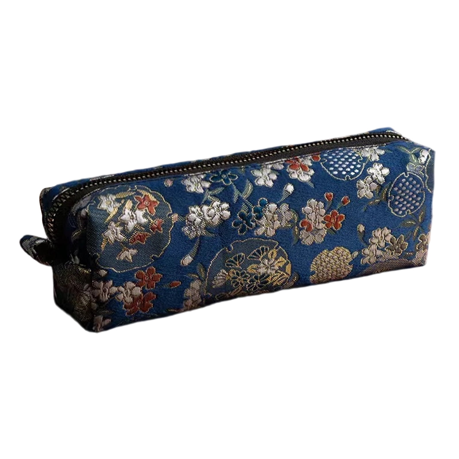 Artistic Flower Embroidery Pencil Case Cotton Linen Fabric Pen Pouches ...