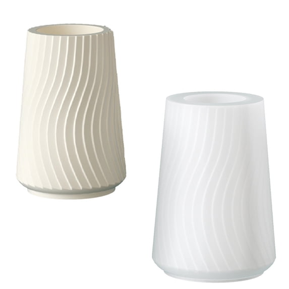 Artistic Flower Pots Mold Striped Shape Multipurpose Silicone Casting ...
