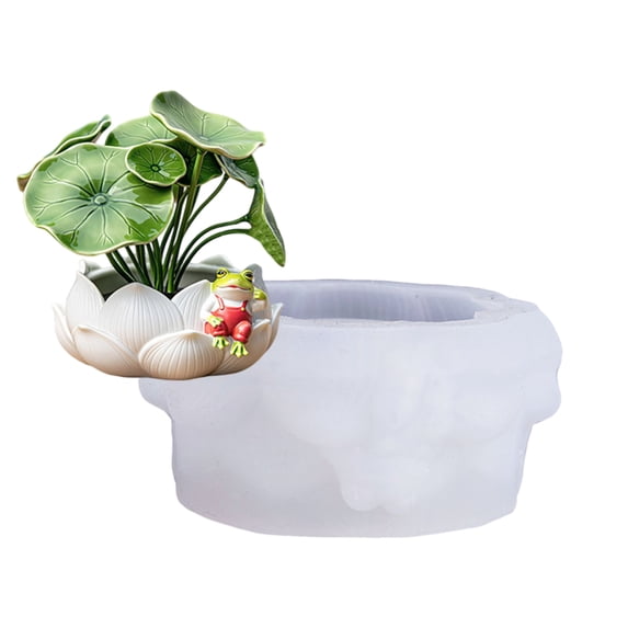Artistic Flower Shape Silicone Planter Mold Crafting Decorative Flower ...